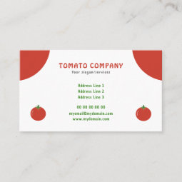 Red Tomato Business Card | Zazzle