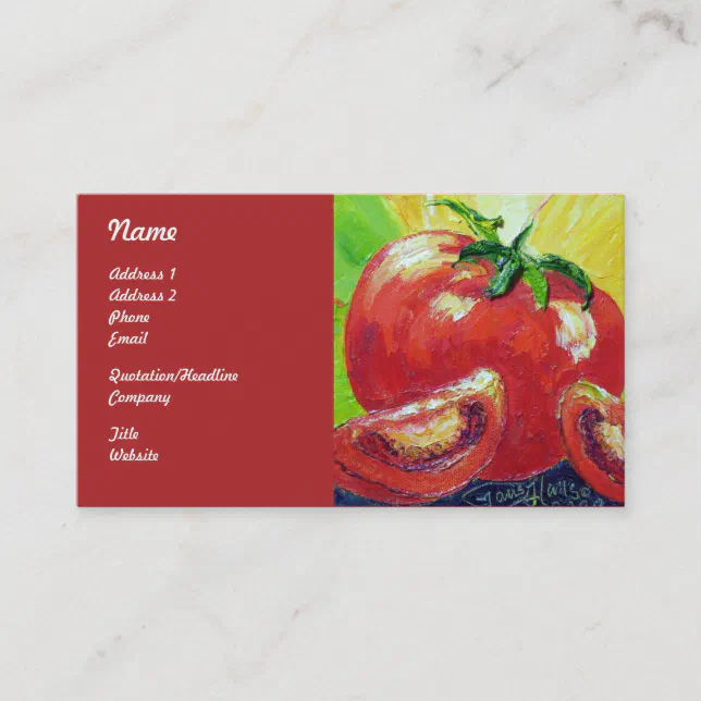 Red Tomato Business Cards | Zazzle