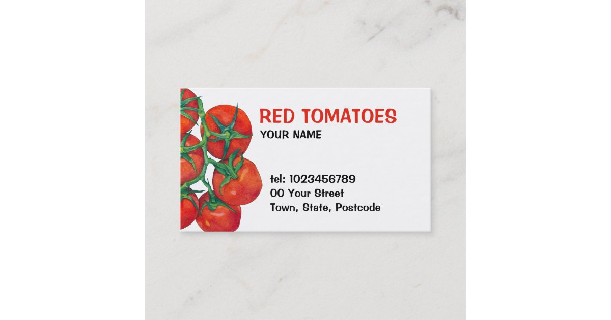 Red Tomatoes Business Card | Zazzle