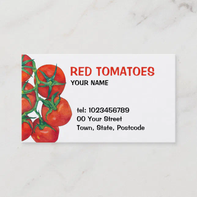 Red Tomatoes Business Card | Zazzle