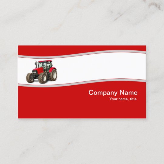 Modern Steel Tractor on Grey Gradient Illustration Business Card ...