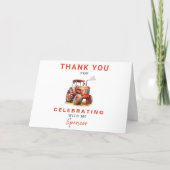 Red Tractor Folded Birthday Thank You Card | Zazzle
