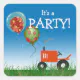 Red Tractor Party Sticker | Zazzle