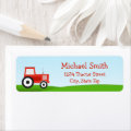 Red Tractor Return Address Label | Zazzle