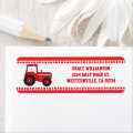 Red Tractor Return Address Labels | Zazzle