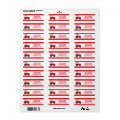 Red Tractor Return Address Labels | Zazzle