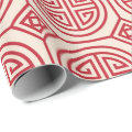 Red Traditional Geometric Chinese Pattern Wrapping Paper | Zazzle