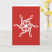 Red Treble Clef Snowflake Musical Blank Card | Zazzle