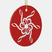 Red Treble Clef Snowflake Musical Ornament | Zazzle