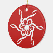 Red Treble Clef Snowflake Musical Ornament | Zazzle