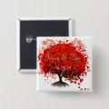 Red Tree Wedding Button | Zazzle