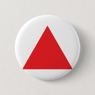 Red Triangle Buttons & Pins - No Minimum Quantity | Zazzle
