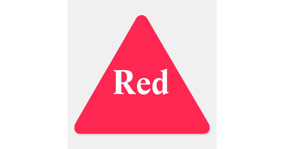 Red Triangle Sticker | Zazzle