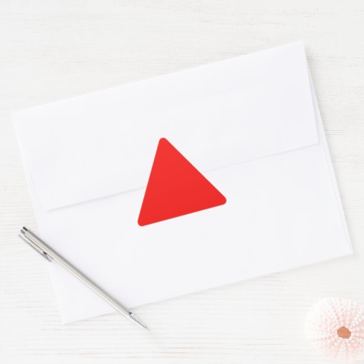 Red Triangle Sticker | Zazzle