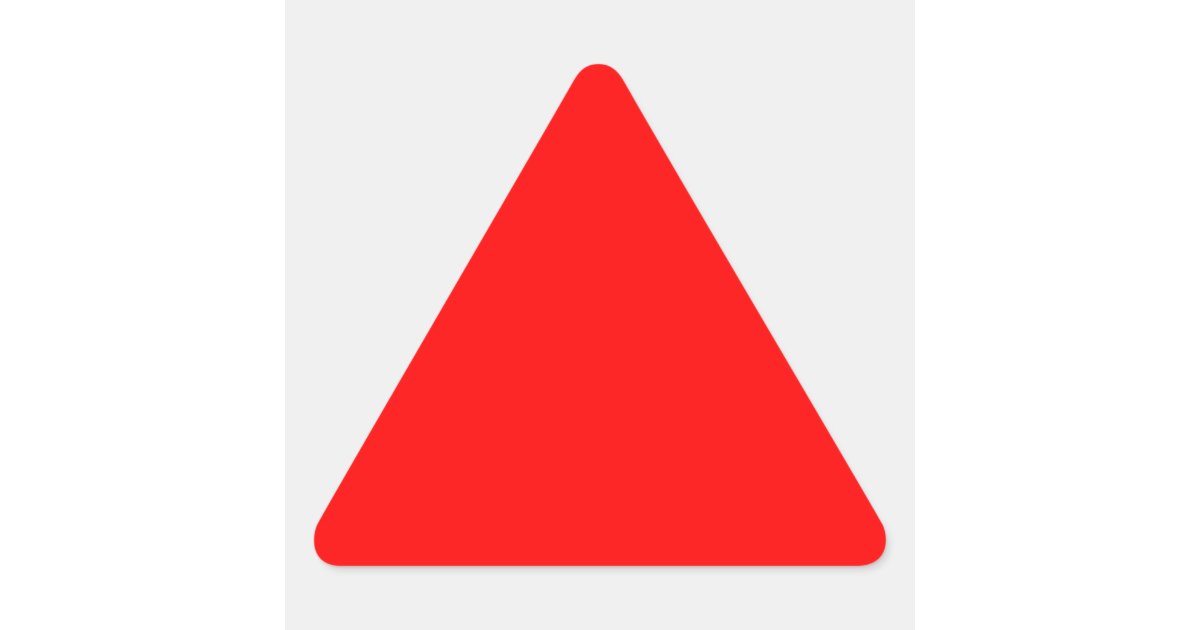 Red Triangle Sticker | Zazzle