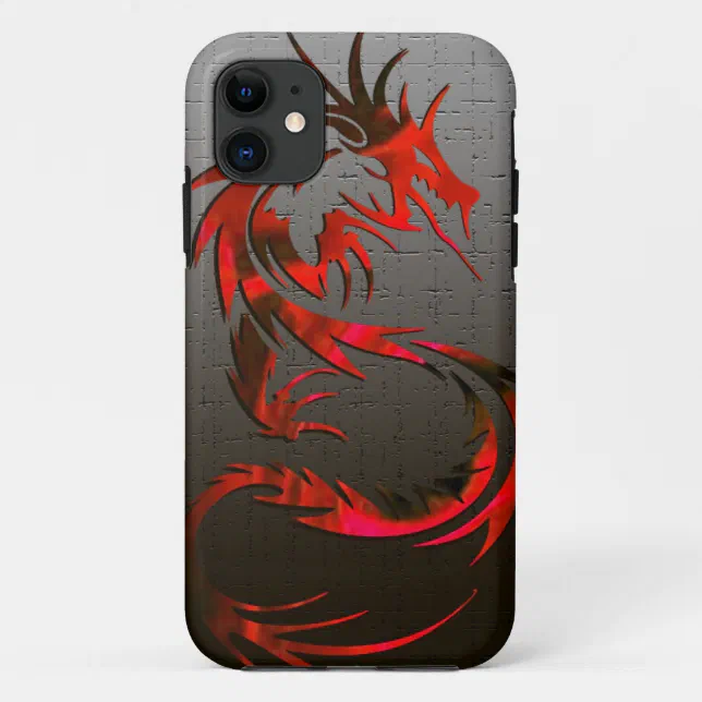 red tribal dragon phone case | Zazzle