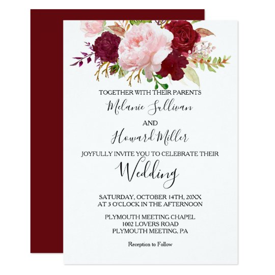 Red tropical and Romantic Wedding Invitation | Zazzle.com