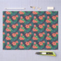 Red Tropical Floral on Navy Tissue Paper | Zazzle