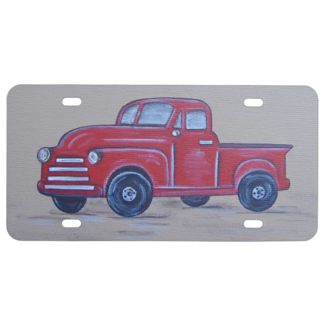 Red Truck License Plate | Zazzle