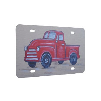 Red Truck License Plate | Zazzle