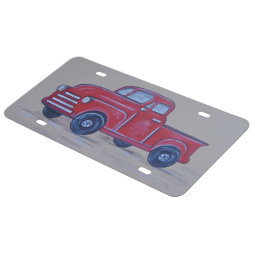 Red Truck License Plate | Zazzle