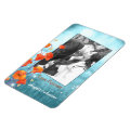 Red & Turquoise Poppy Wedding Photo Magnet | Zazzle