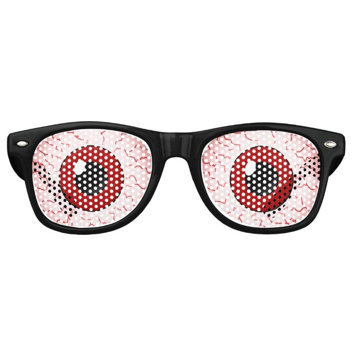 Red Veins Vampire Eyes Halloween Party Costume Retro Sunglasses ...