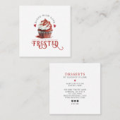 Red Velvet Baker Cupcake Logo Calligraphy Script Square Business Card ...