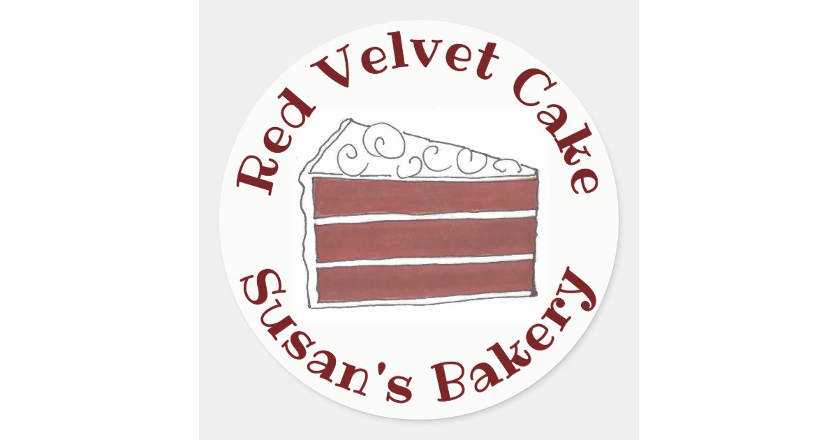 Red Velvet Cake Slice Personalized Bakery Baked By Classic Round ...
