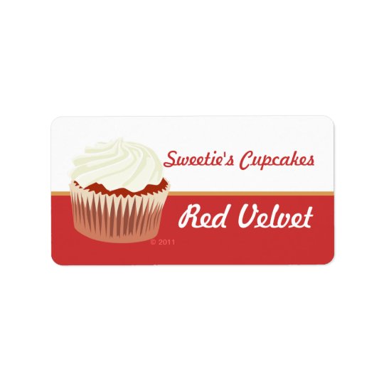 Red Velvet Cupcake Labels | Zazzle.com
