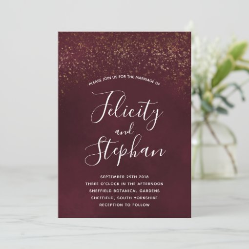 Red Velvet Wedding Invitations | Zazzle