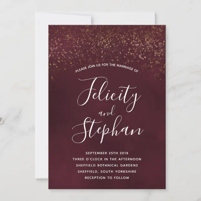 Red Velvet Wedding Invitations | Zazzle