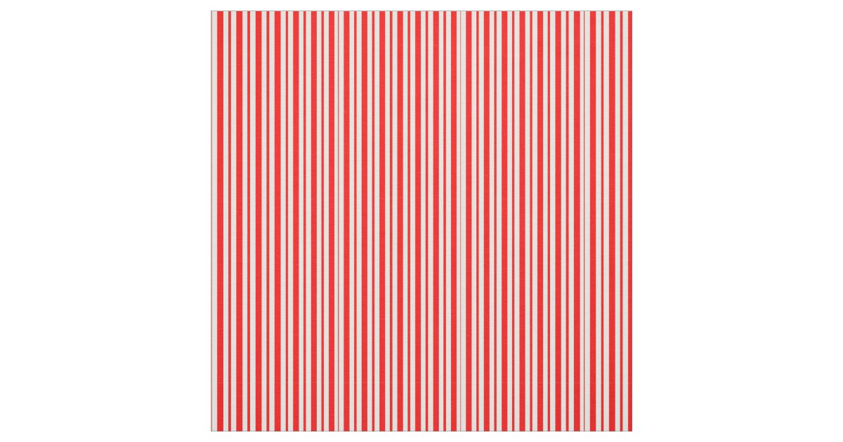 Red Vertical Stripes Pattern Fabric | Zazzle