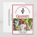 Red Veterinary School Photo Custom Graduation Announcement | Zazzle