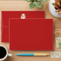 Red Vintage Retro Santa Claus Return Address Envelope | Zazzle