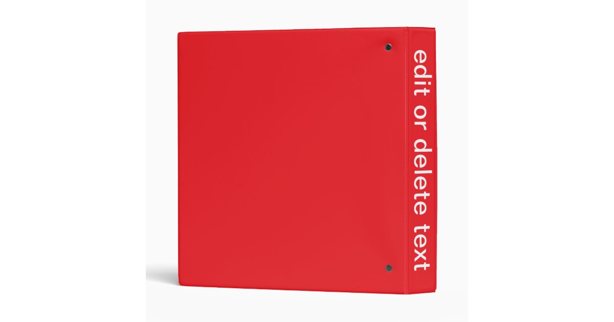 Red Vinyl Binder | Zazzle
