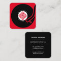 Red Vinyl LP | Music QR Code Square Business Card | Zazzle