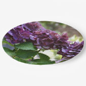 Red Violet Hydrangea Blooms Floral Paper Plates | Zazzle