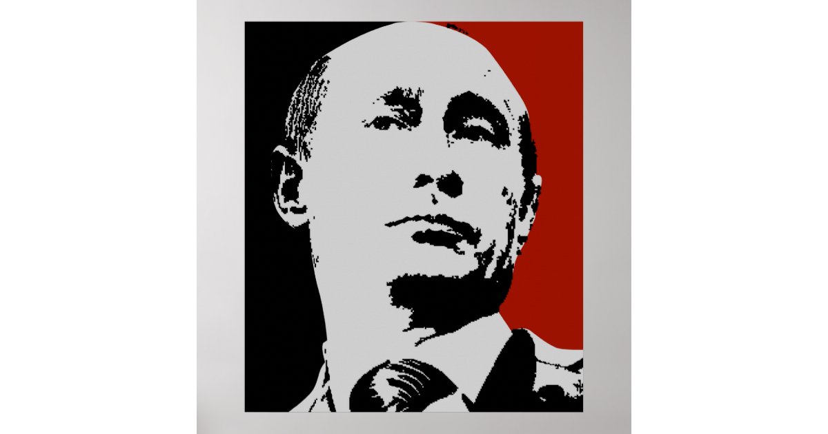 Red Vladimir Putin Poster | Zazzle