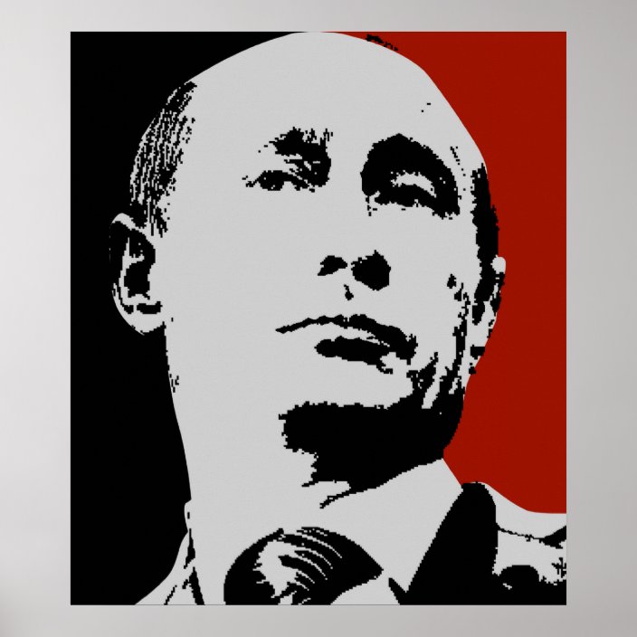 Red Vladimir Putin Poster | Zazzle.com