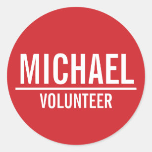 Volunteer Stickers | Zazzle