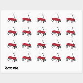Red Wagon Classic Round Sticker | Zazzle