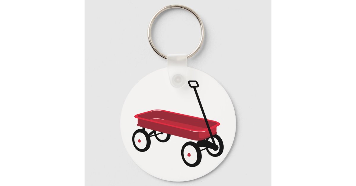 Red Wagon Keychain | Zazzle