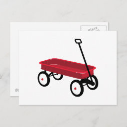 Red Wagon Postcard | Zazzle