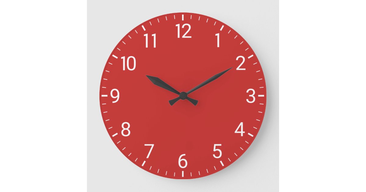 Red Wall Clock | Zazzle