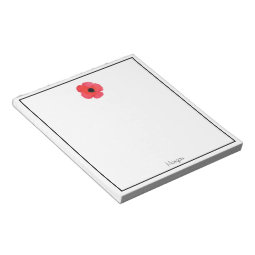 Red Watercolor Poppy Notepad | Zazzle