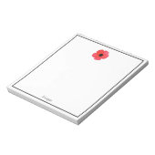 Red Watercolor Poppy Notepad | Zazzle