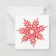 Red Watercolor Snowflake Note Card | Zazzle