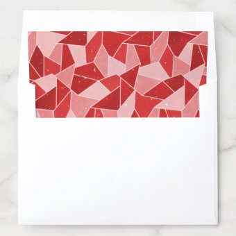 Red Watercolor Stained Glass Holiday Envelope Liner | Zazzle