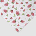 Red Watercolor Strawberries Tissue Paper | Zazzle